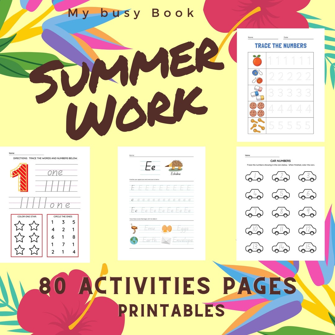 My Busy Book, Kindergarten Activities, Pre-k, Montessori, Summer Book ...