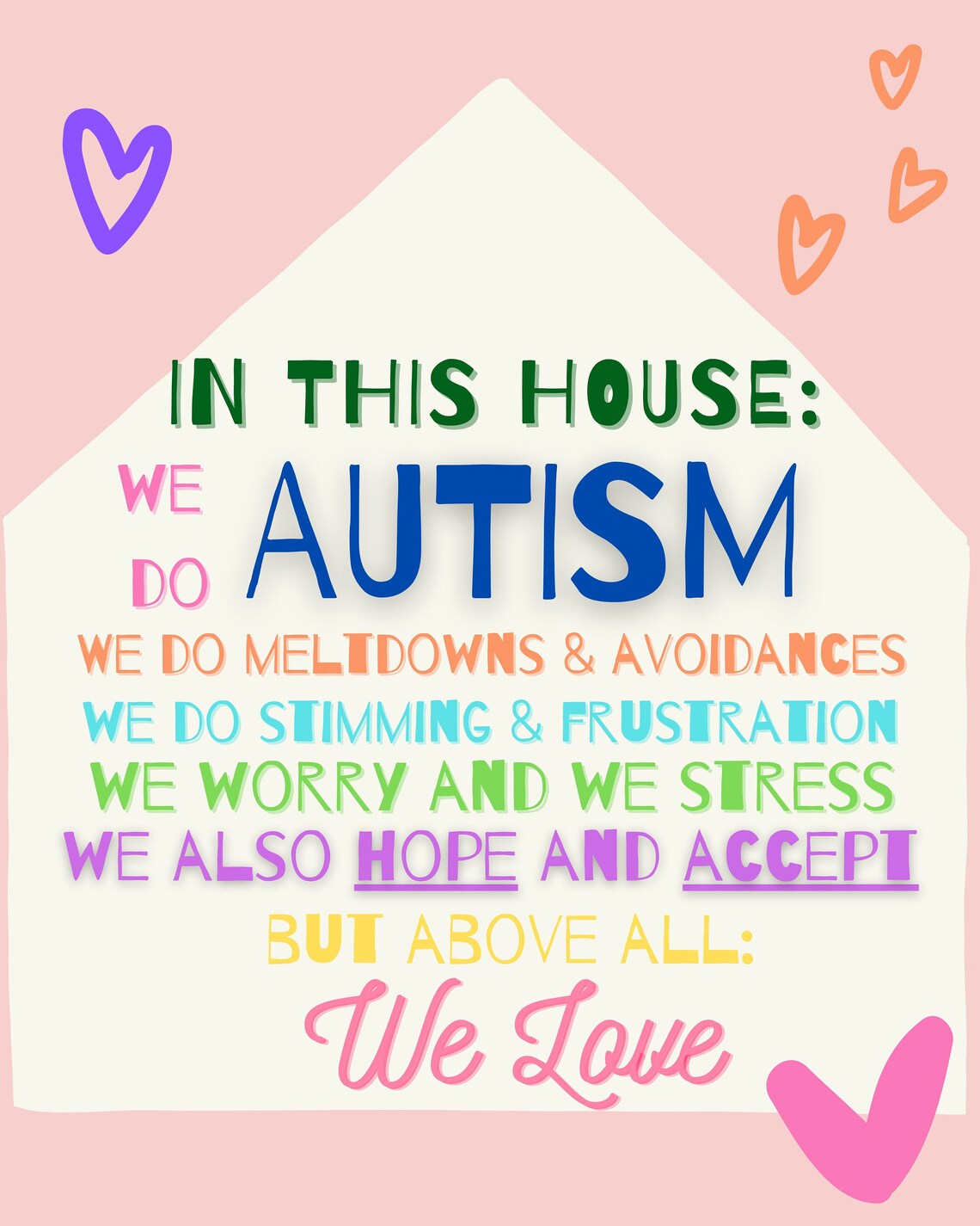 Autism Room Decor, Wall Art, Autism Wall Decor, Autism Acceptance, ASD ...