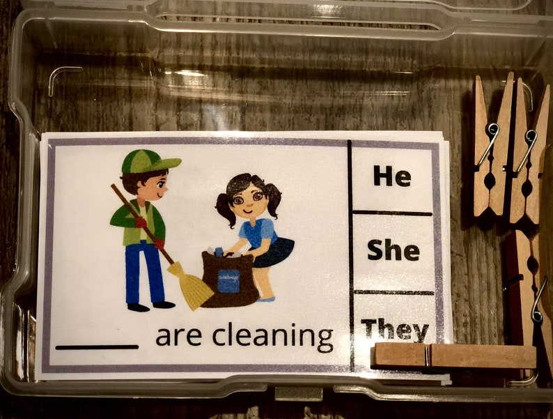 Pronouns Box, Nouns Box, Speech, Autism, ABA, Autism Activities, BCBA ...