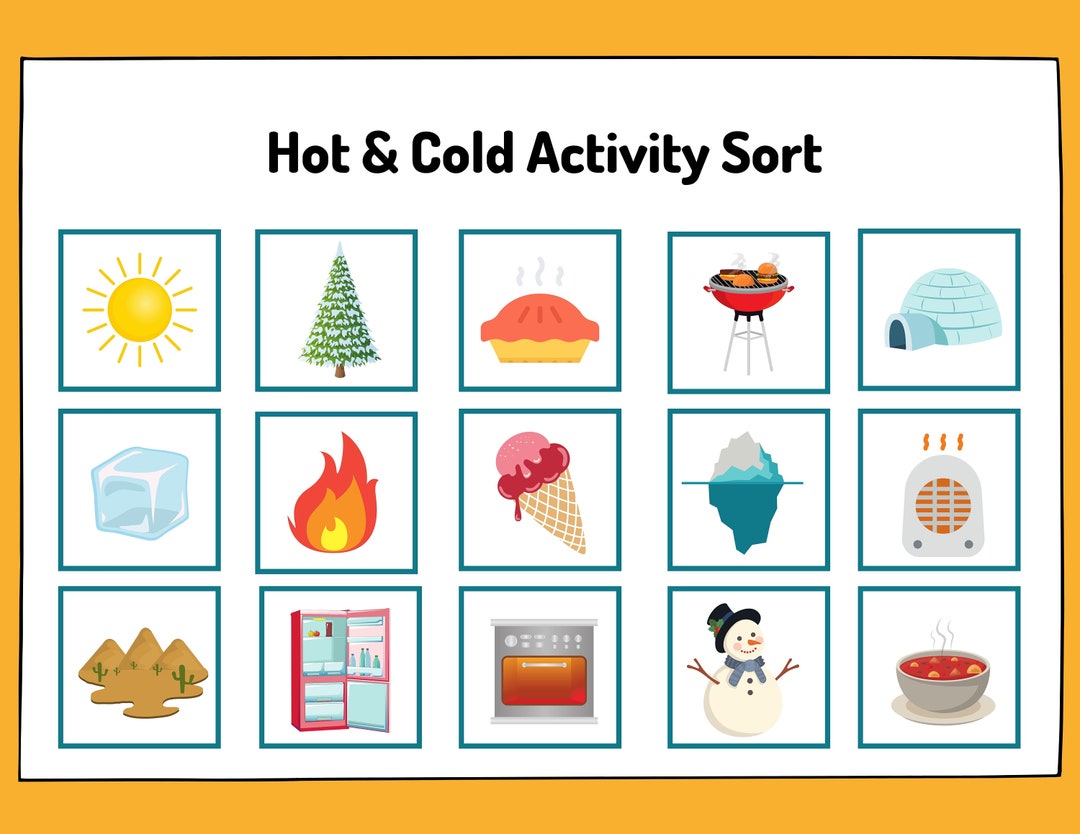 Autism Activity / Hot and Cold Activity / SPED / Special Education ...