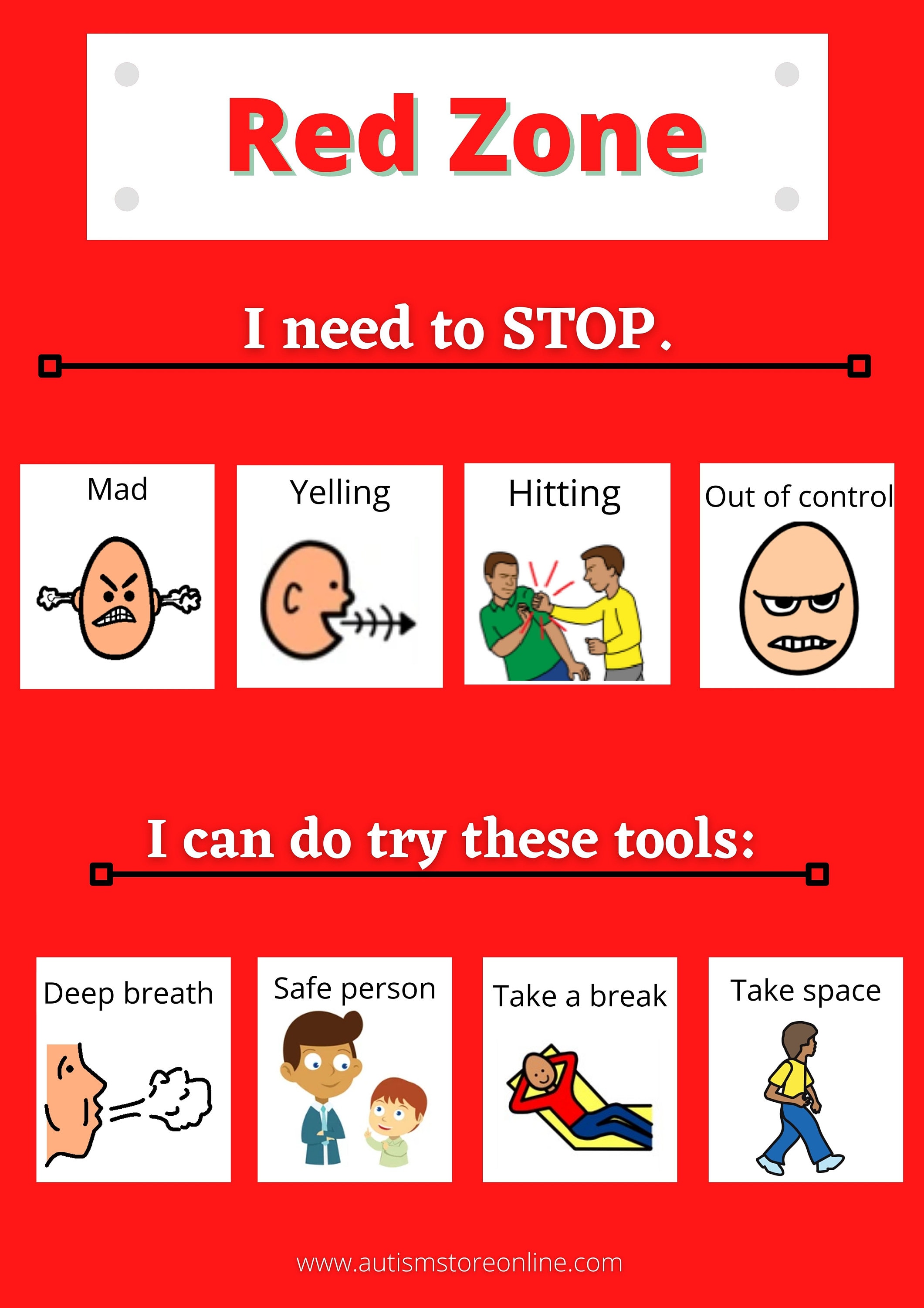 Zones of Regulation / Feelings / Break Space / Emotions / - Etsy Israel