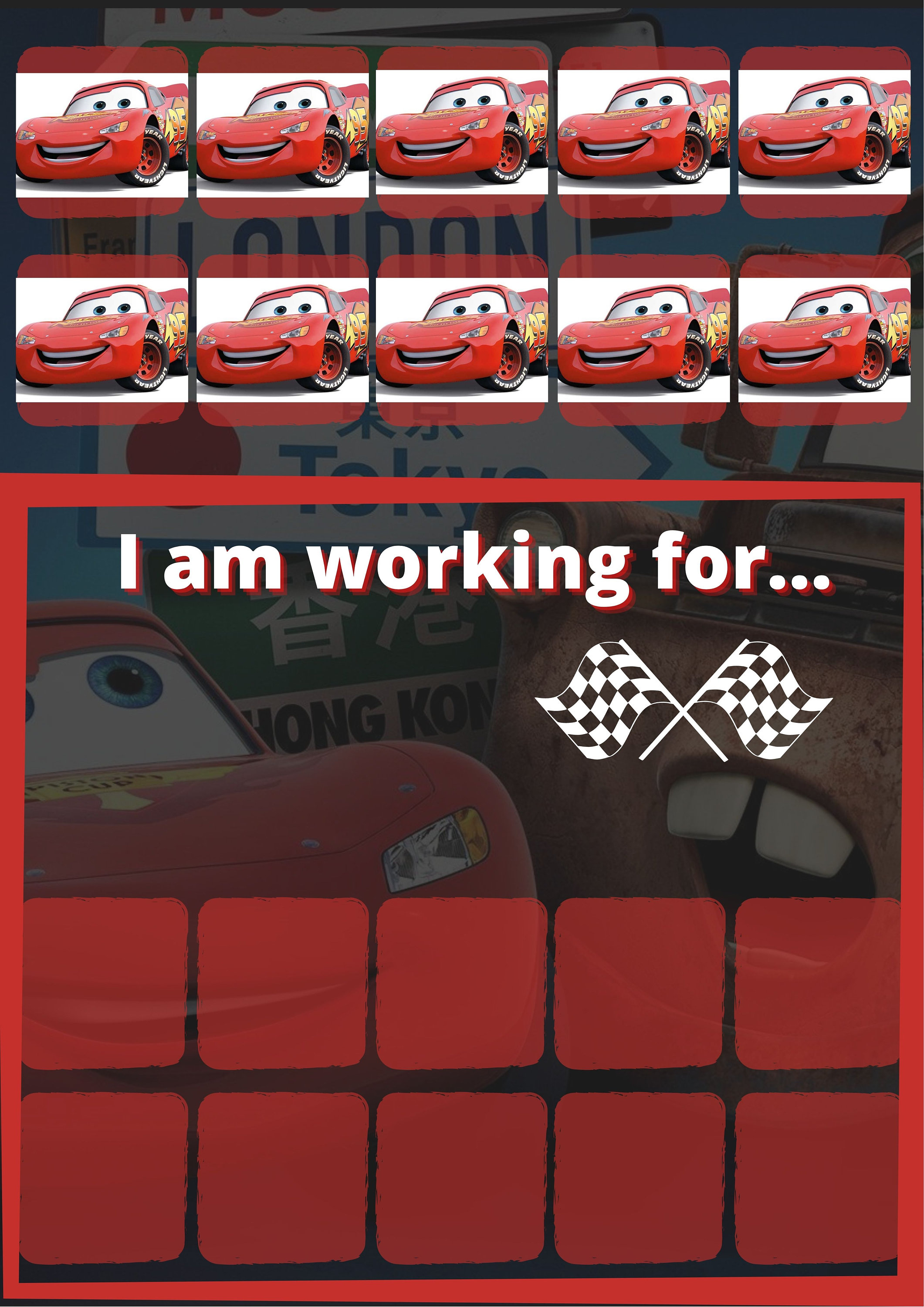 Token Reward Chart, Token Board, Potty Training, Reinforcement, Cars ...