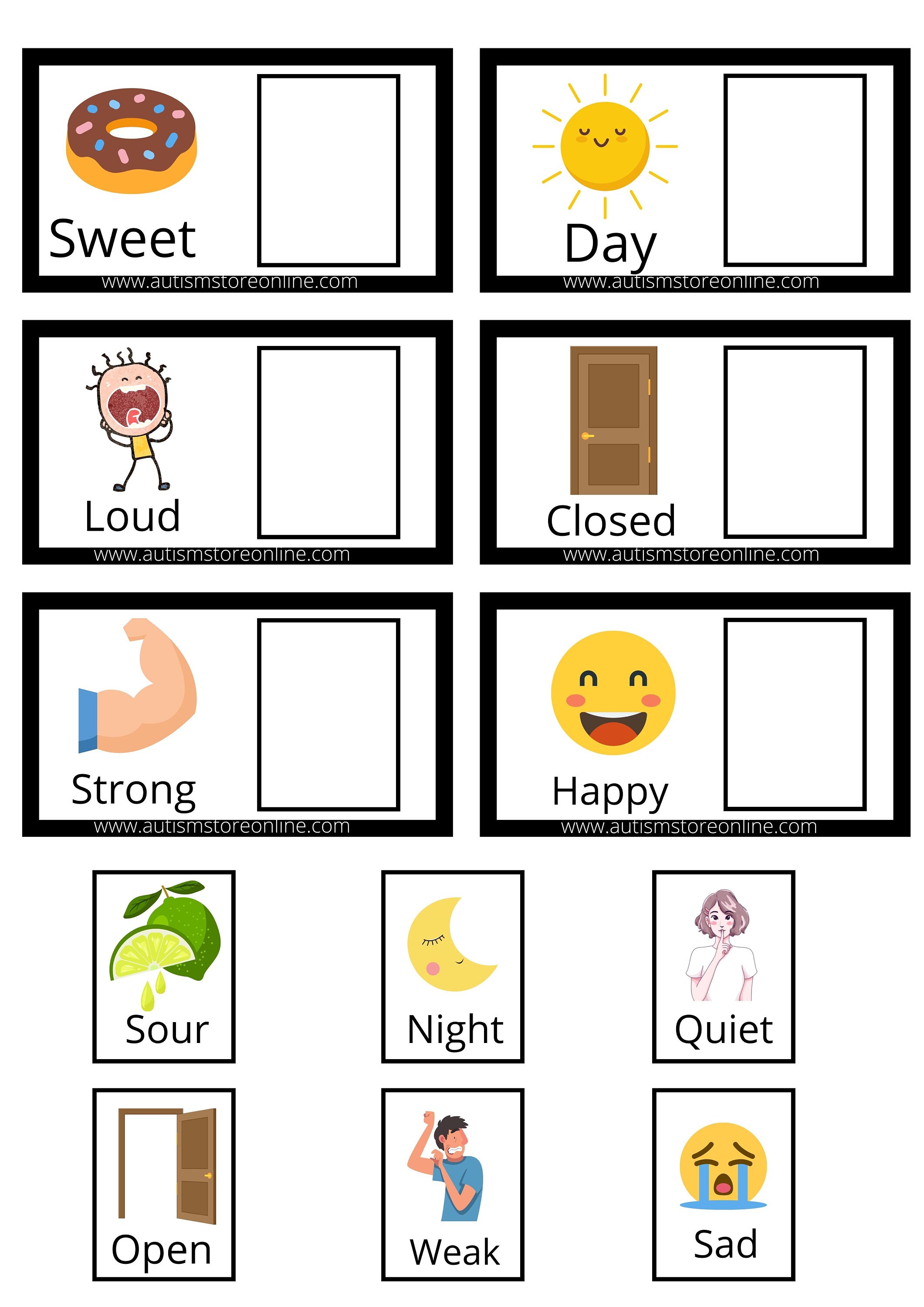 Teaching Opposites / Autism / SPED / Special Education - Etsy