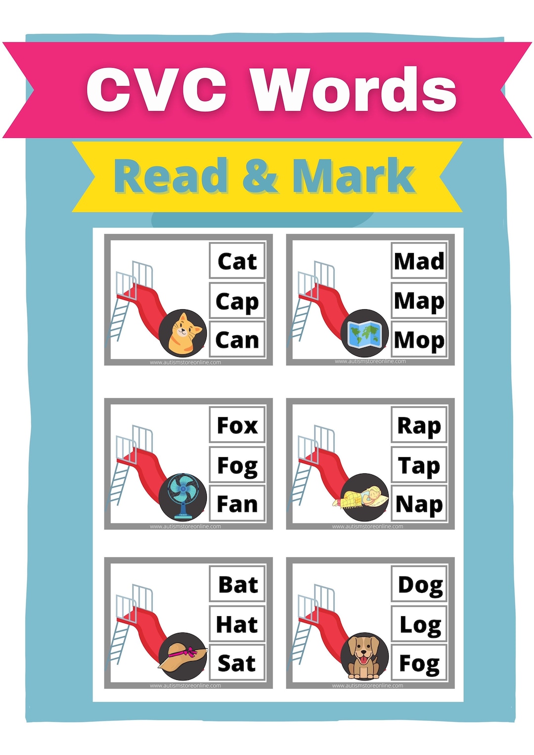 CVC Words, Reading, Reading Activities, SPED, Special Education, Autism ...