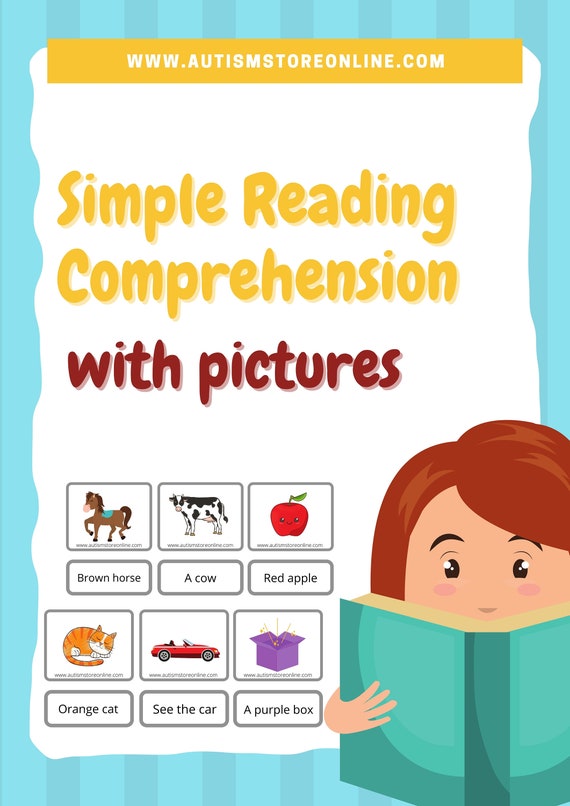 Simple Reading Comprehension With Pictures / Reading / Autism | Etsy