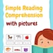 Simple Reading Comprehension With Pictures / Reading / Autism / SPED ...