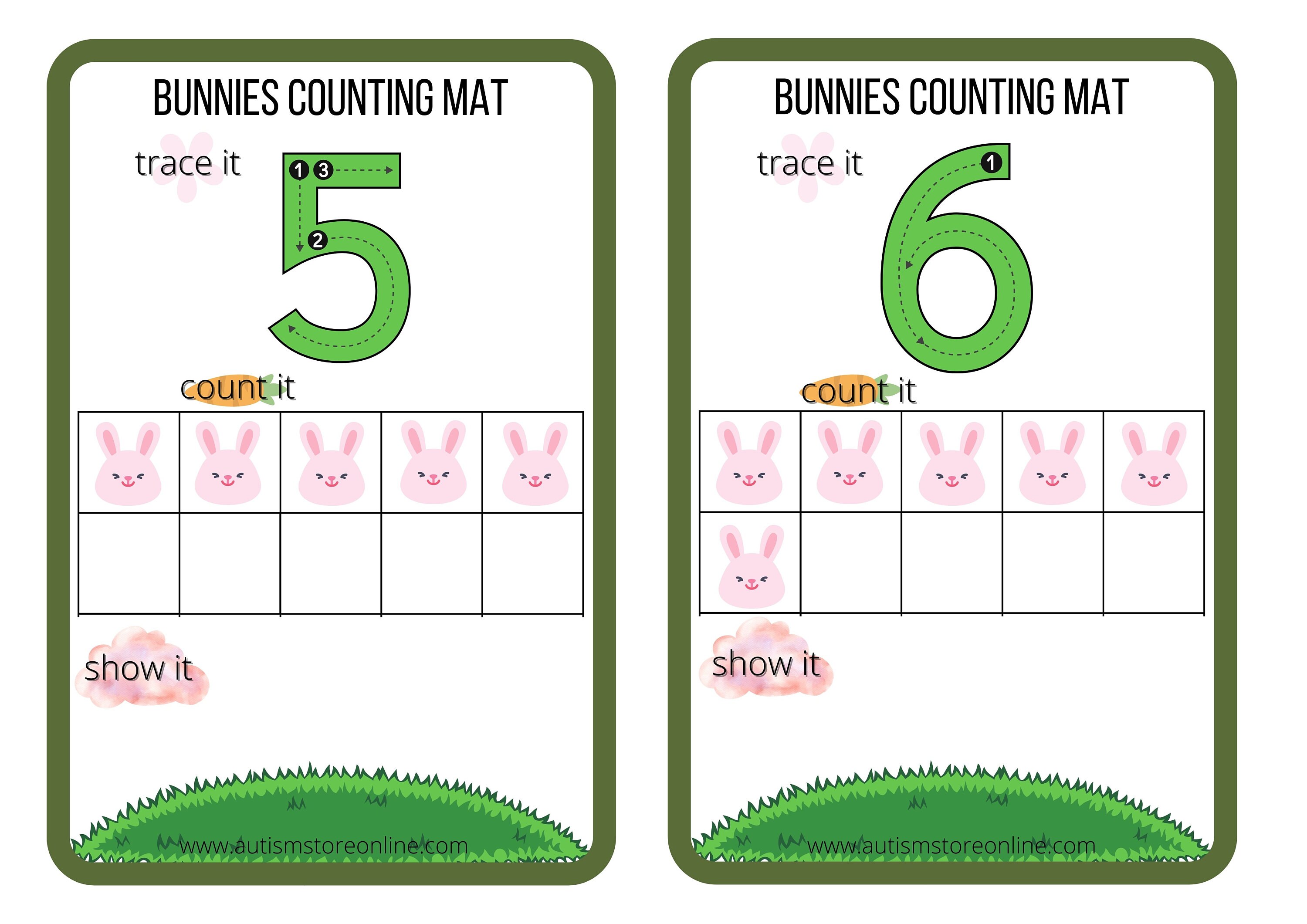 Counting Activity Math With Manipulatives Easy Math Math - Etsy