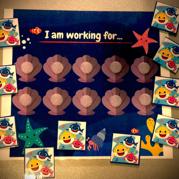 Potty Training Chart Baby Shark - Etsy