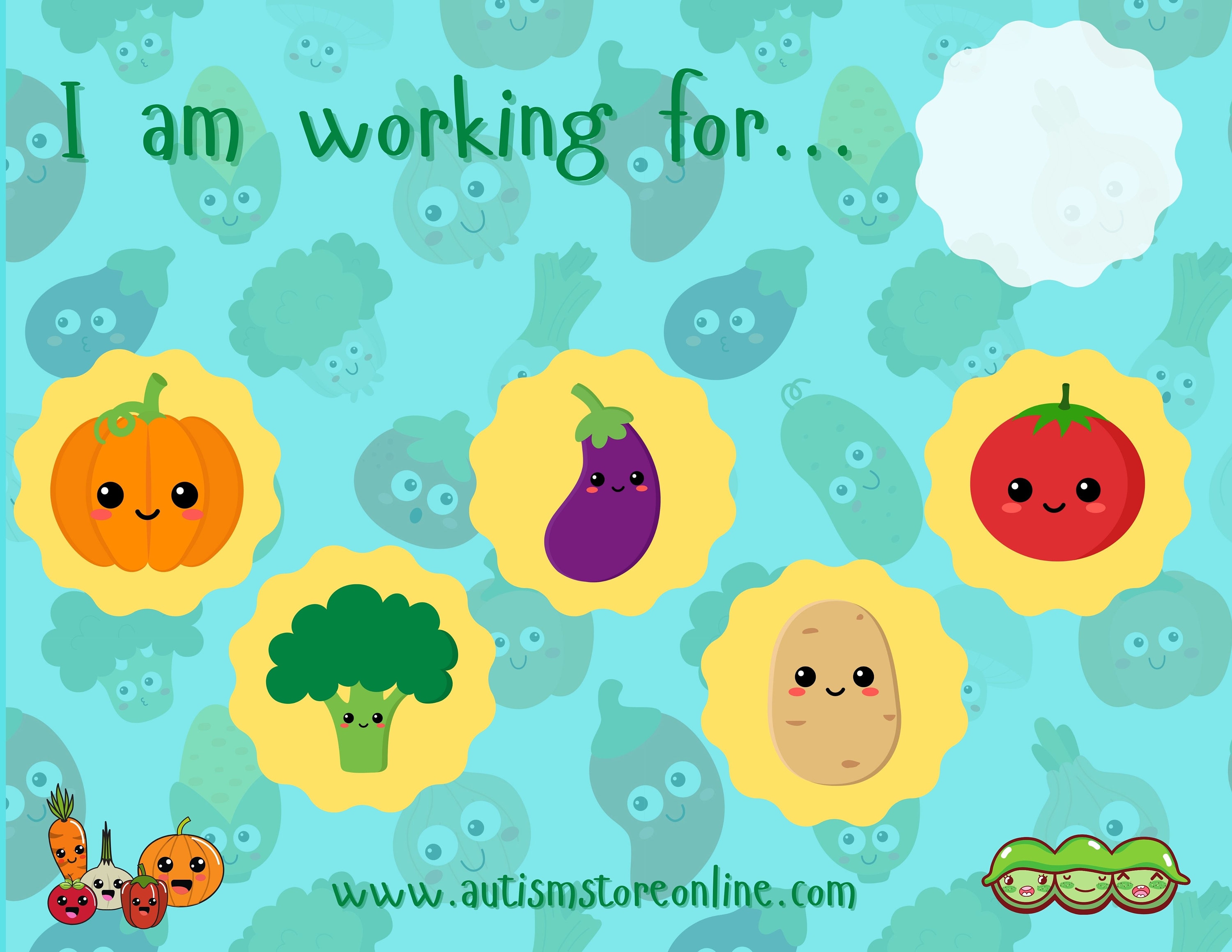 Token Board, Token System, Reinforcement, Vegetables Token Board, Token ...