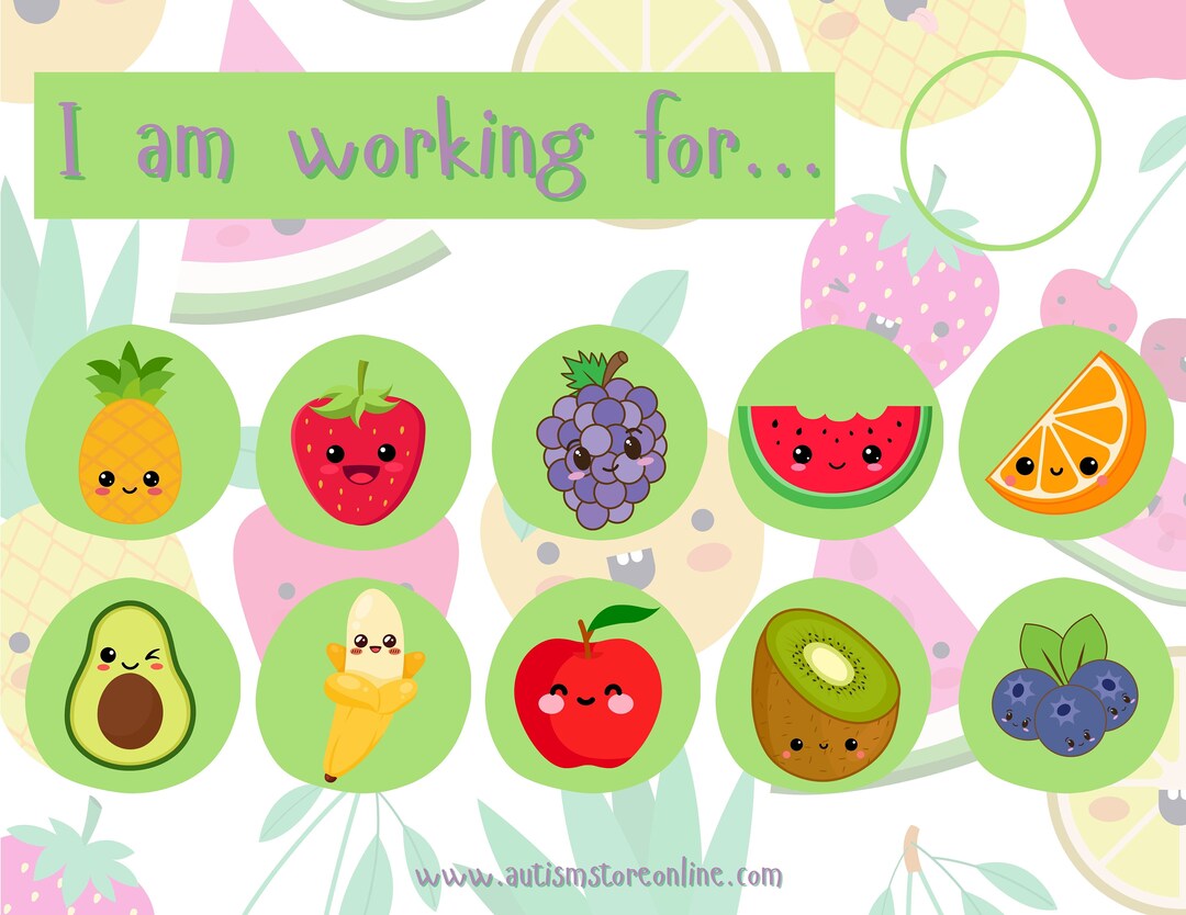 Token Board, Token System, Reinforcement, Fruits Token Board, Token ...