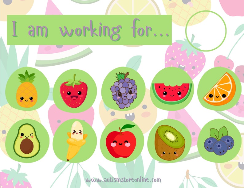 Token Board, Token System, Reinforcement, Fruits Token Board, Token ...