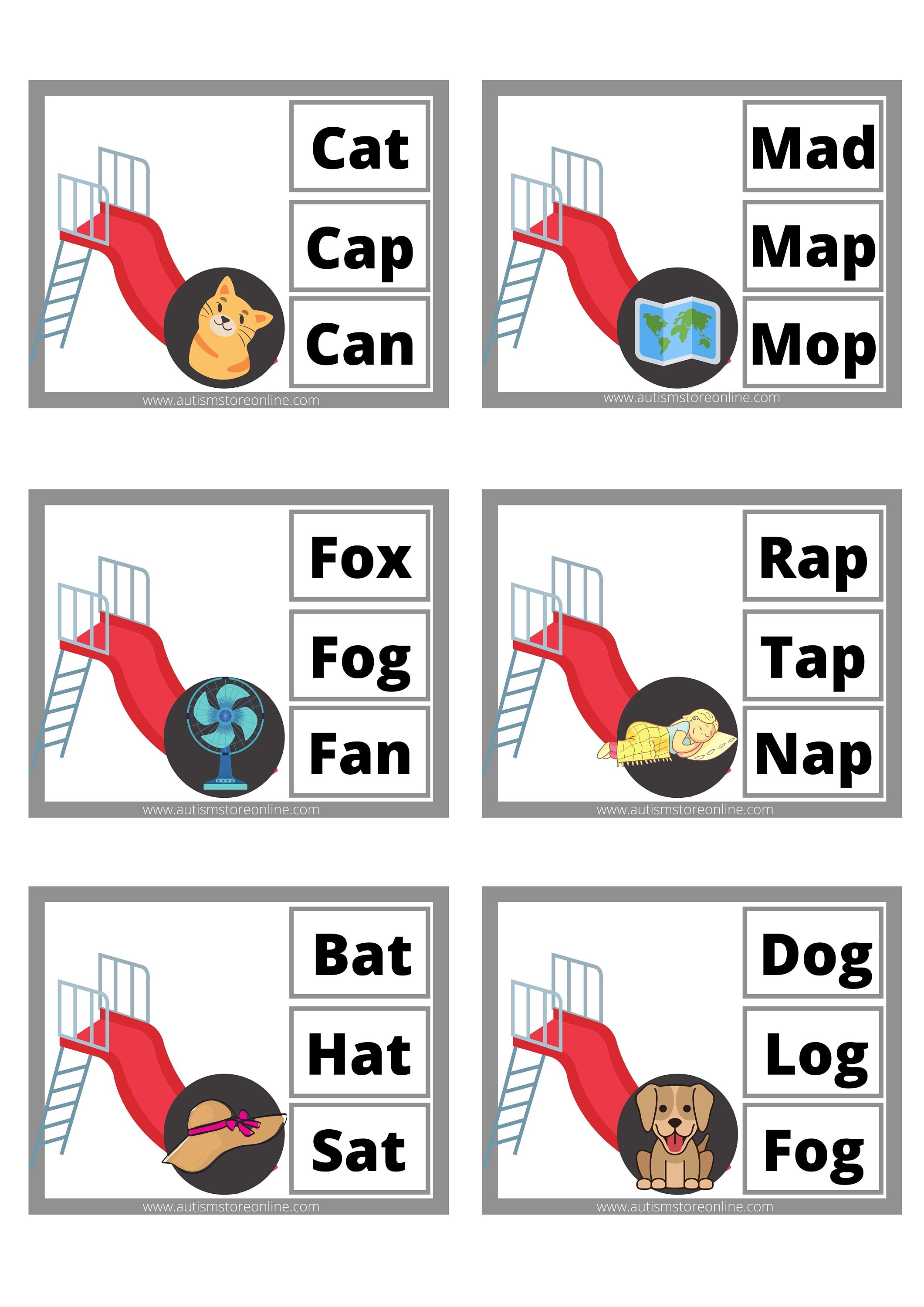 CVC Words, CVC Words Activities, Simple Reading, Read and Mark, Reading ...