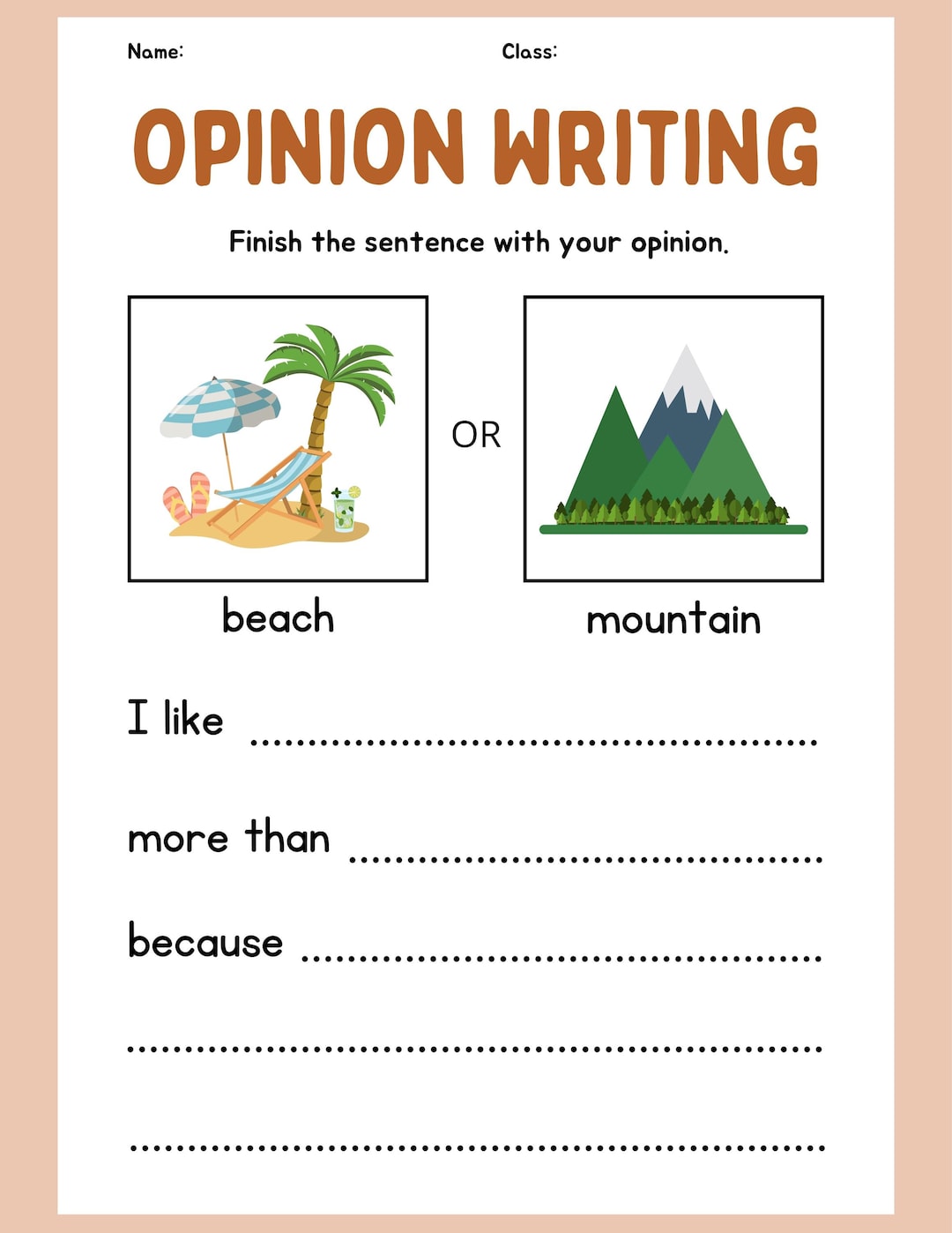 Simple Writing, Writing Prompts, Opinion Writing, SPED, Special ...