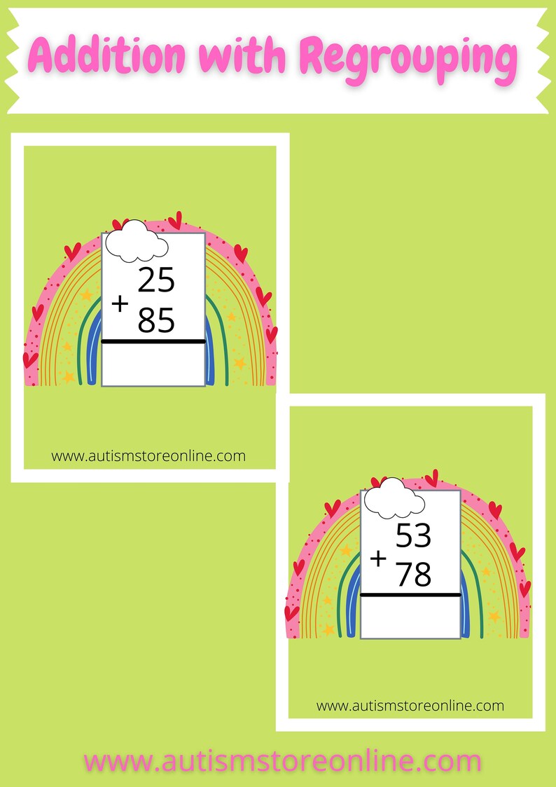 Math With Regrouping, Math Worksheets, Autism, SPED, Special Education ...