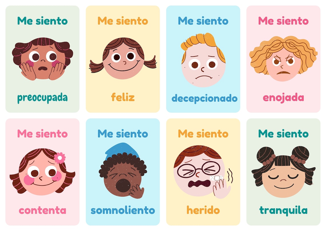 Las Emociones, Sentimientos, Espanol - Etsy