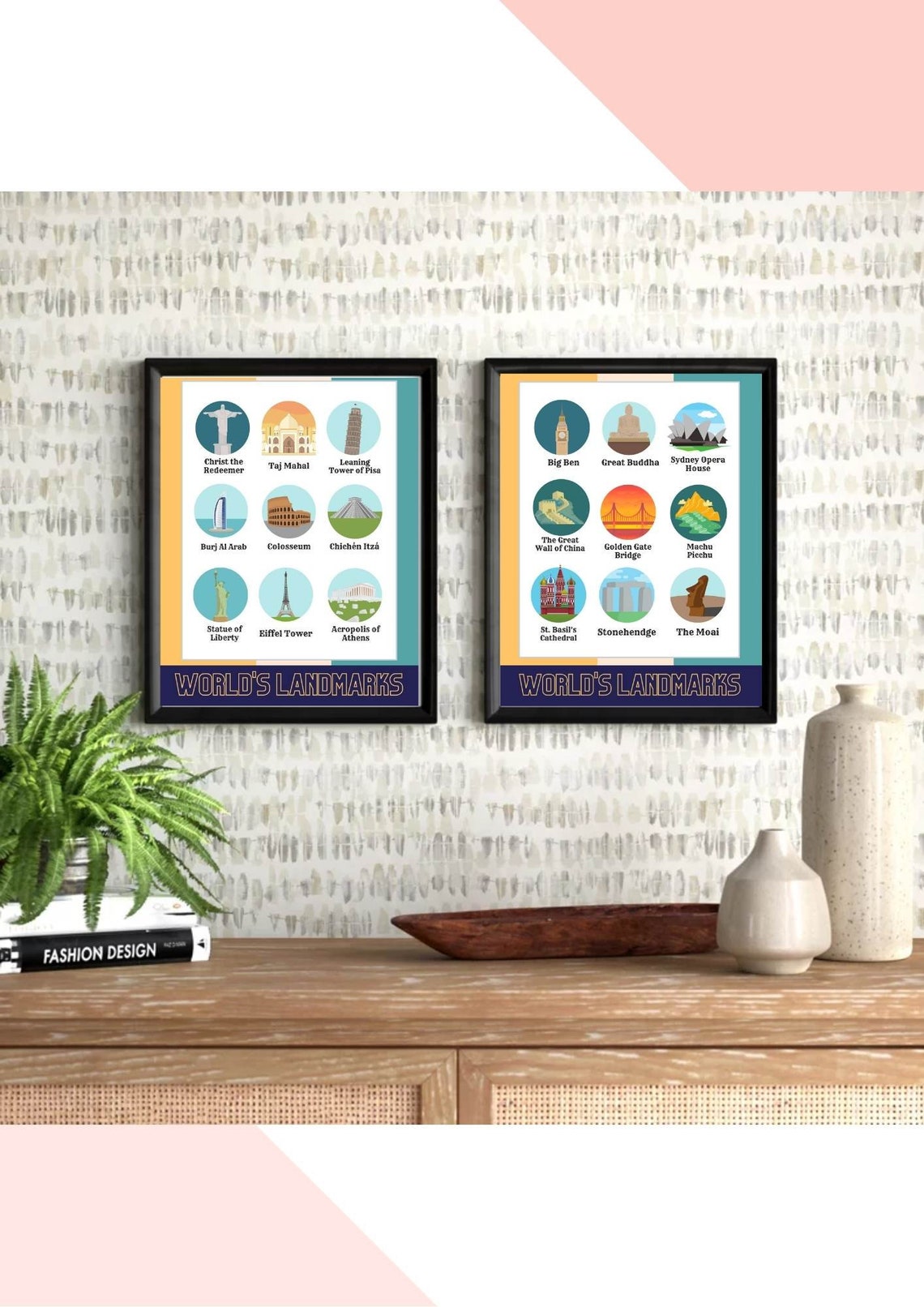 World's Landmarks / Room Decoration / Classroom Decor/ Statues / Travel ...