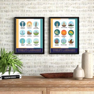 World's Landmarks / Room Decoration / Classroom Decor/ Statues / Travel ...