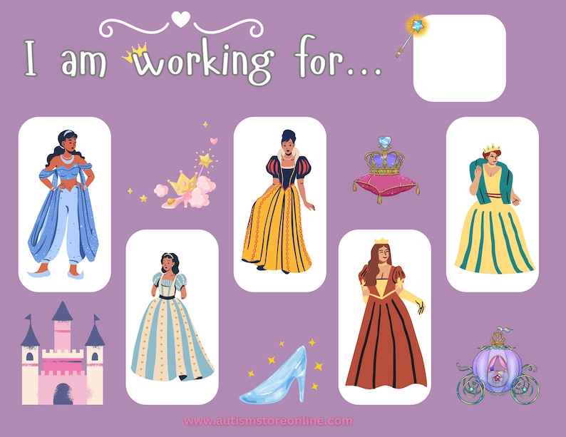 Token Board, Token Economy, Token Chart,princess Token Board, 5 Tokens ...