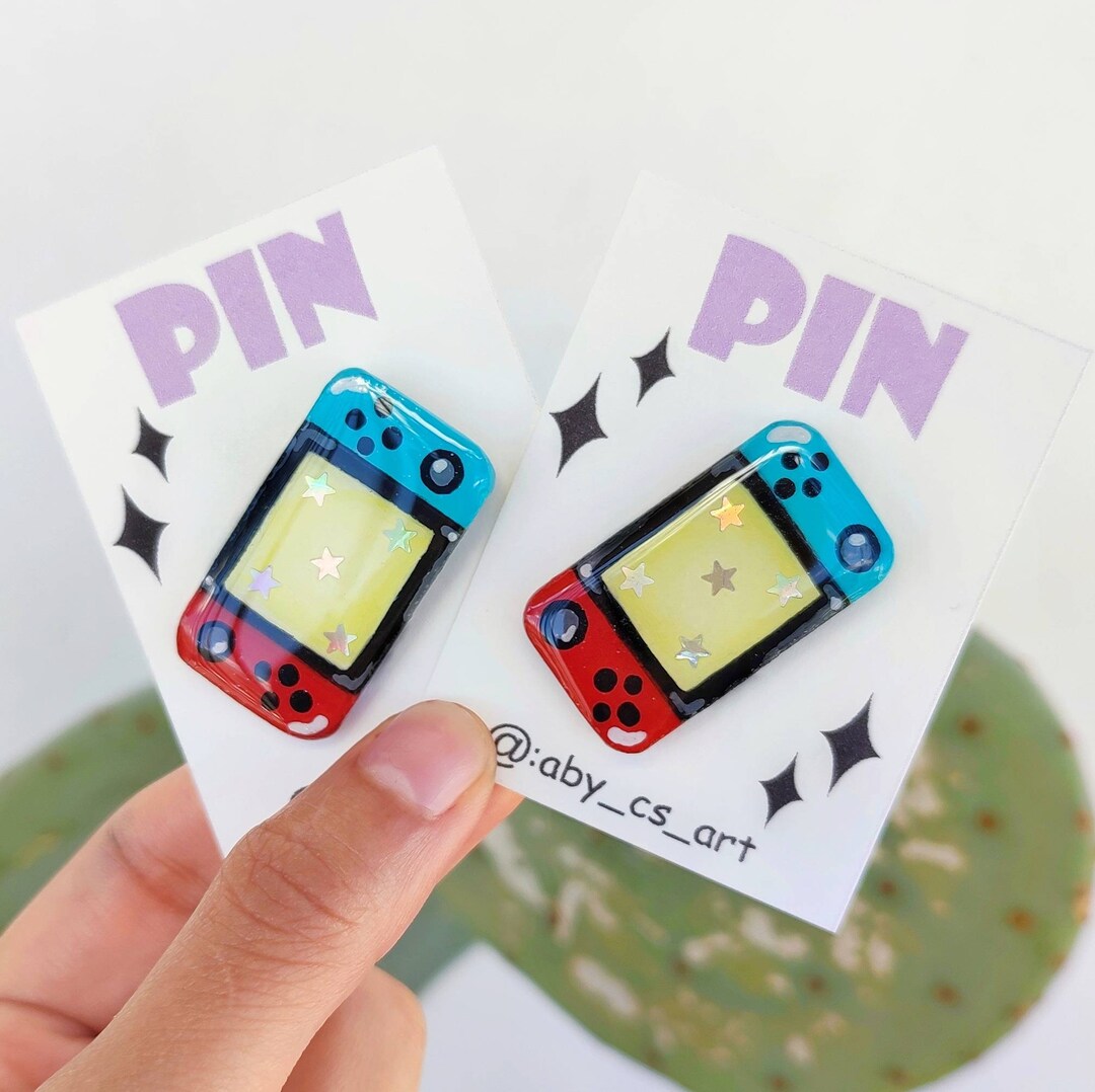 Clay Pins, Nintendo Switch Pin, Handmade Pin, Resin Pins, Nintendo ...