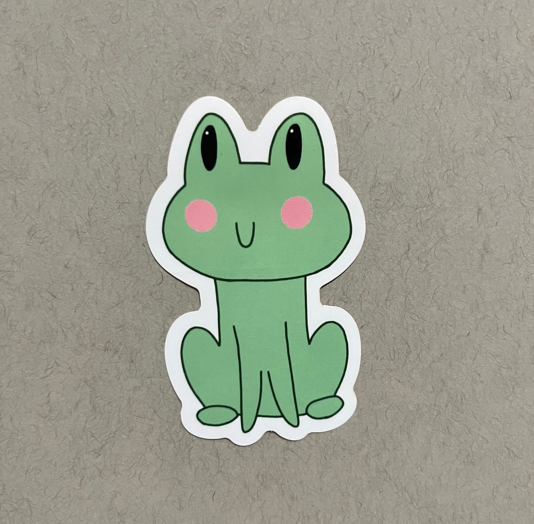 Cute Frog Sticker Waterproof Sticker Frog Cute Sticker - Etsy