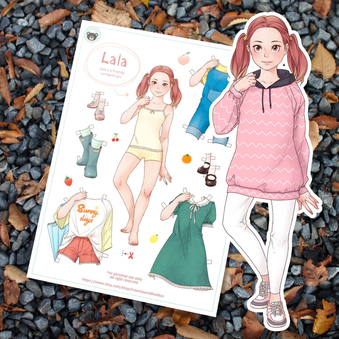 Printable Paper Doll Lala PDF Digital Download-paper Toy-paper Craft ...