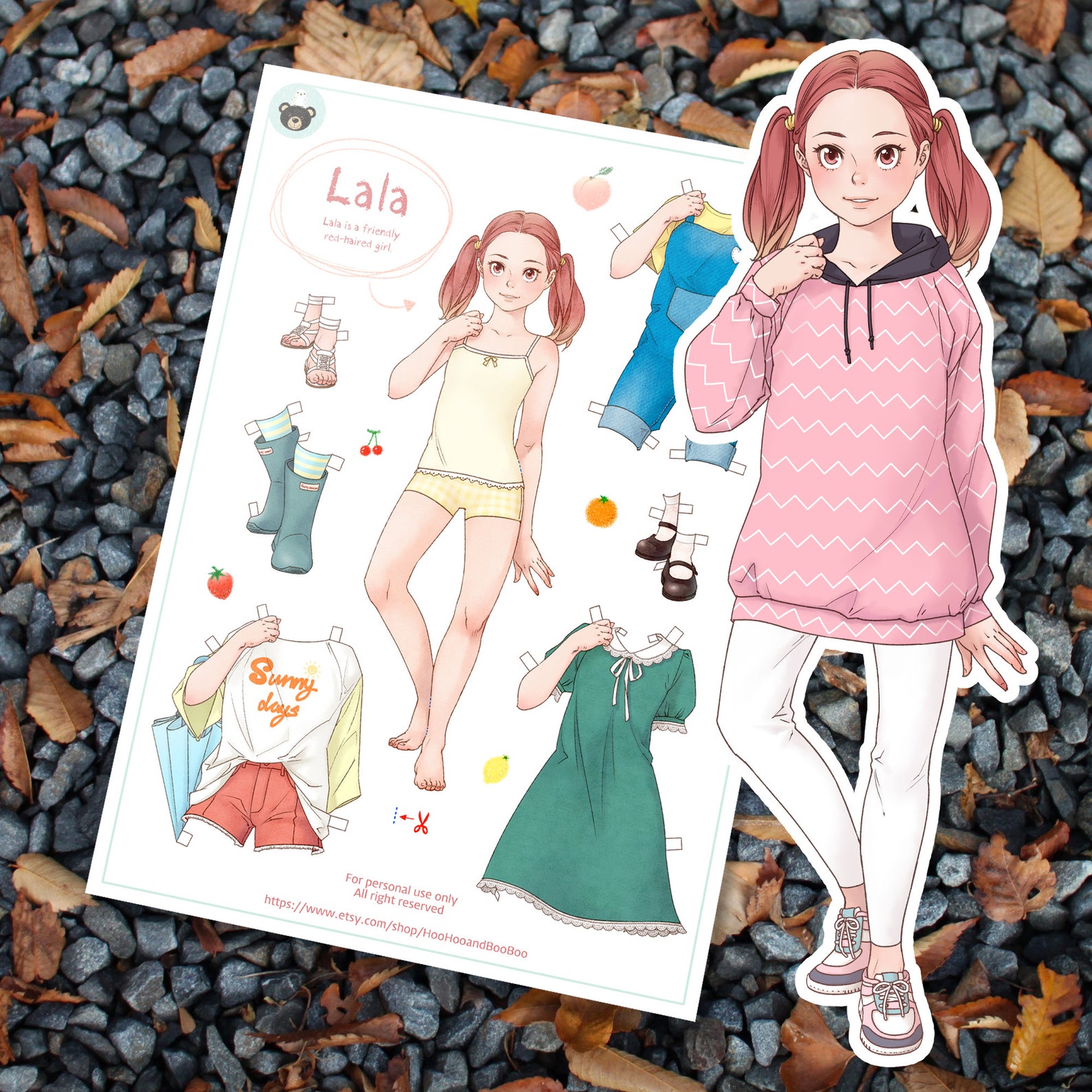 Printable Paper Doll Lala PDF Digital Download-paper Toy-paper Craft ...