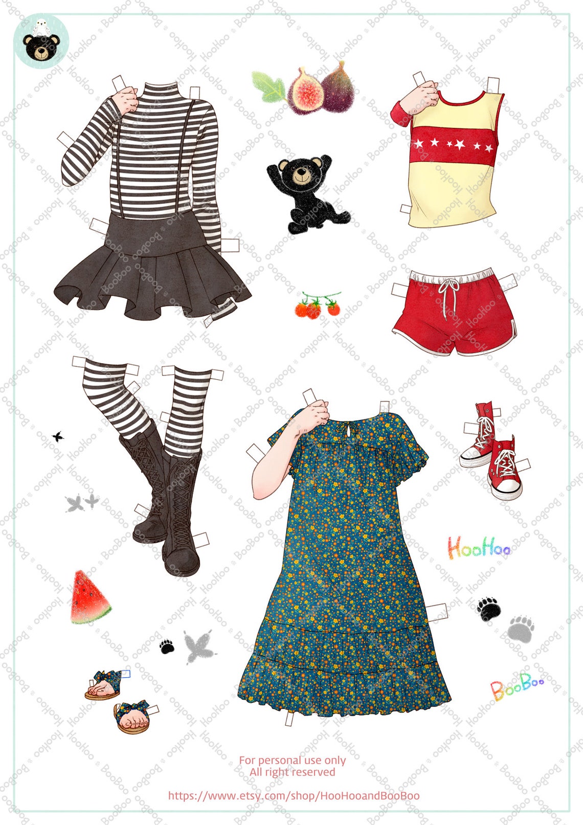 Printable Paper Doll Lala PDF Digital Download-paper Toy-paper Craft ...
