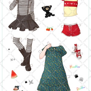 Printable Paper Doll Lala PDF Digital Download-paper Toy-paper Craft ...