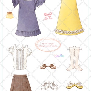 Printable Paper Doll Lulu PDF Digital Download-paper Toy-paper Craft ...