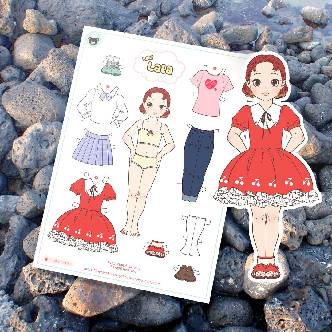 Printable Paper Doll Baby Lala PDF Digital Download-paper Toy-paper ...