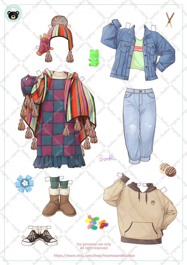 Printable Paper Doll Lulu PDF Digital Download-paper Toy-paper Craft ...