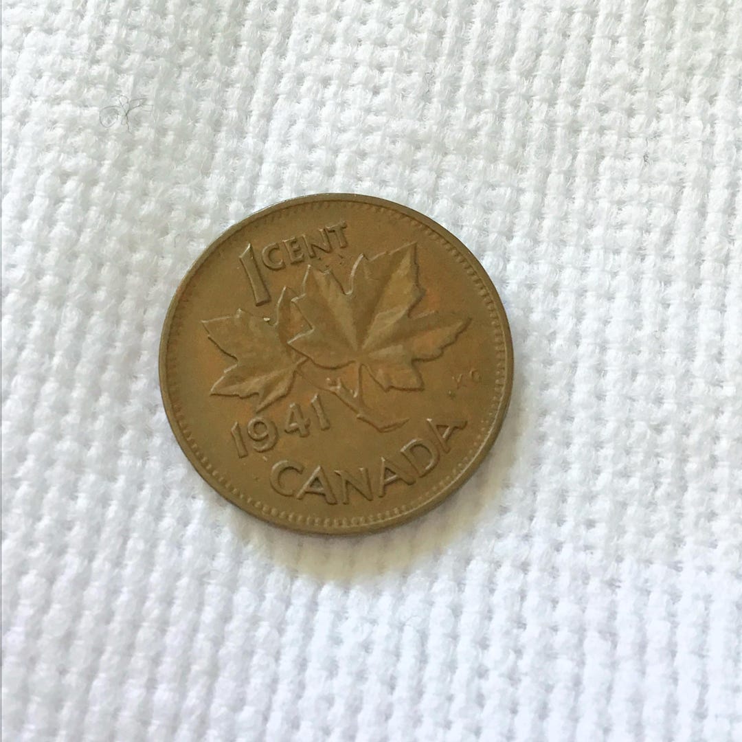 1941 CANADA Copper Penny, 1 Cent, Canadian COIN, Pennies, RCM Royal ...