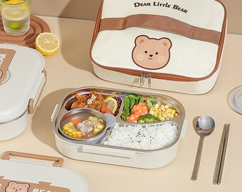 Cute Bear Bento Box - Etsy