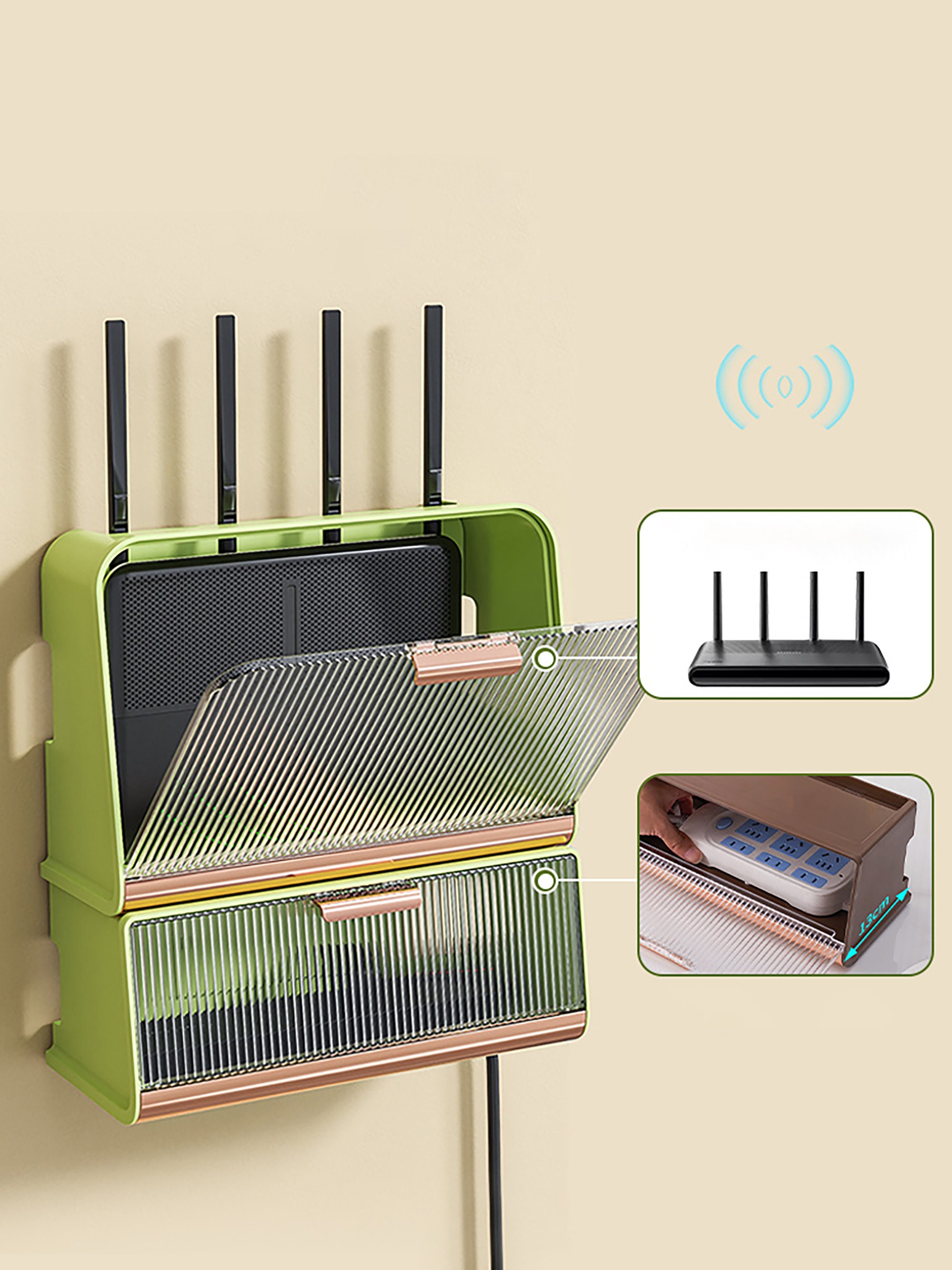 Wall Mounted Wifi Router Storage Box With Lid Router - Etsy Canada