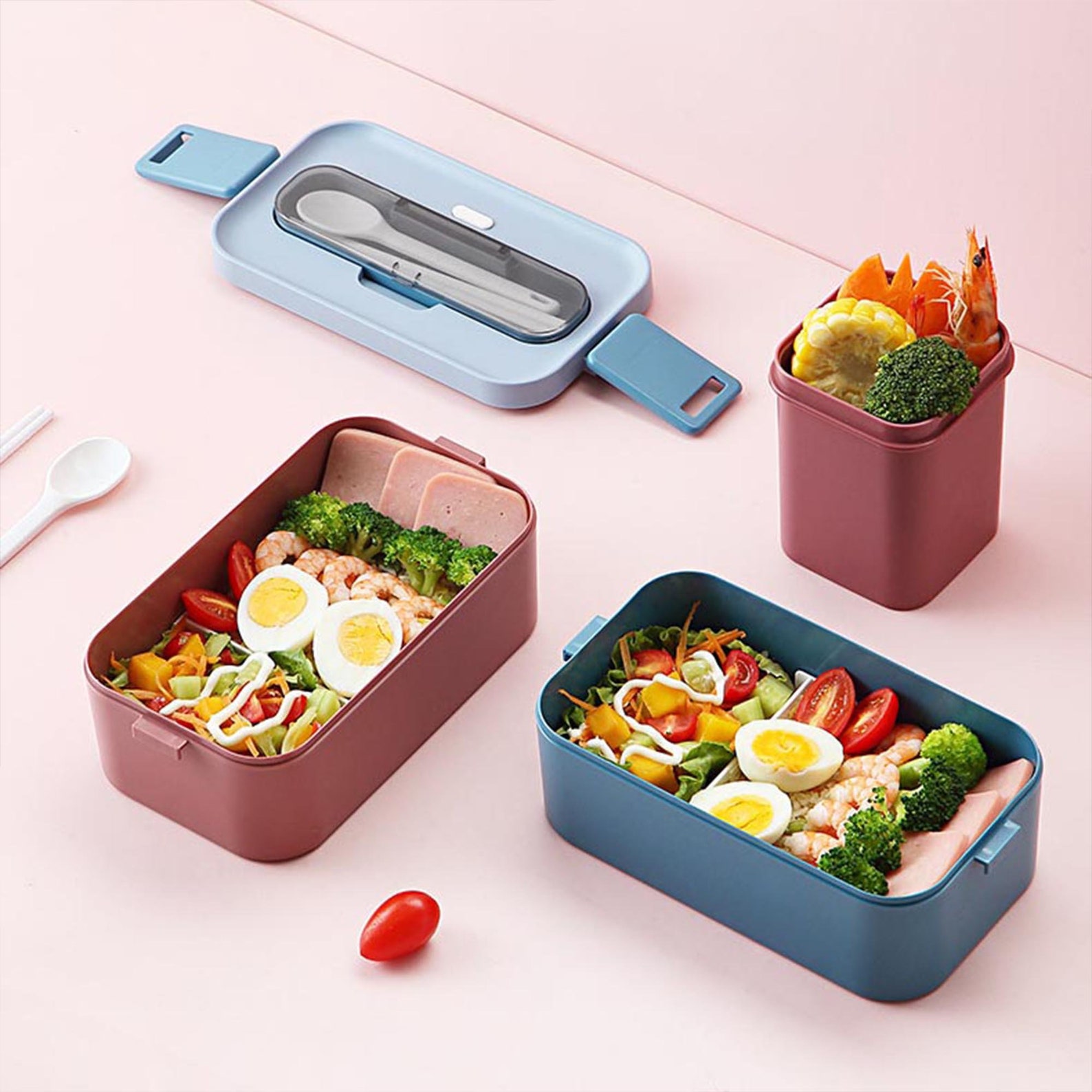Multi-layer Reusable Lunch Box Setjapanese Bento - Etsy