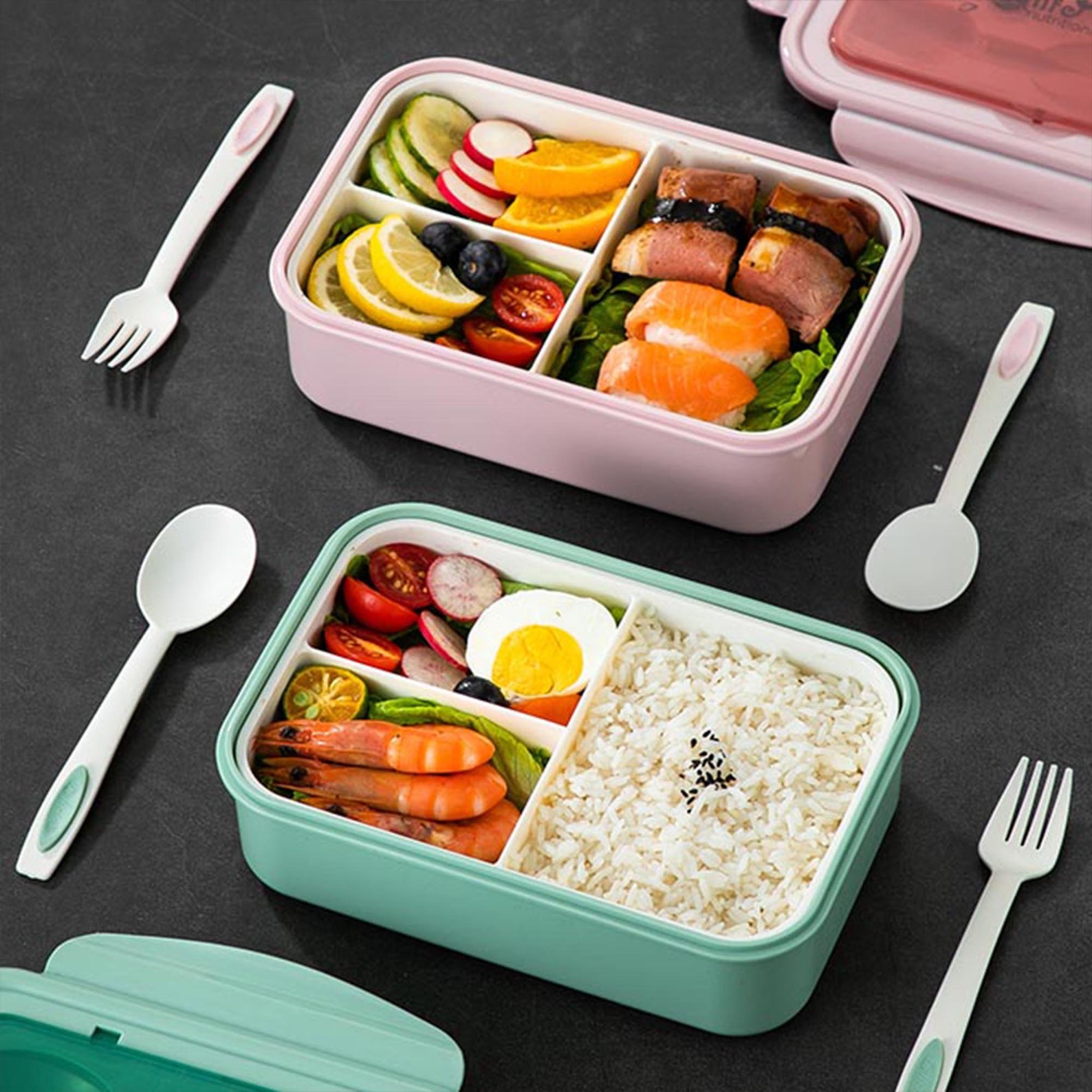 Divided Grid Bento BoxEco-Friendly Lunch BoxWheat Straw Food | Etsy