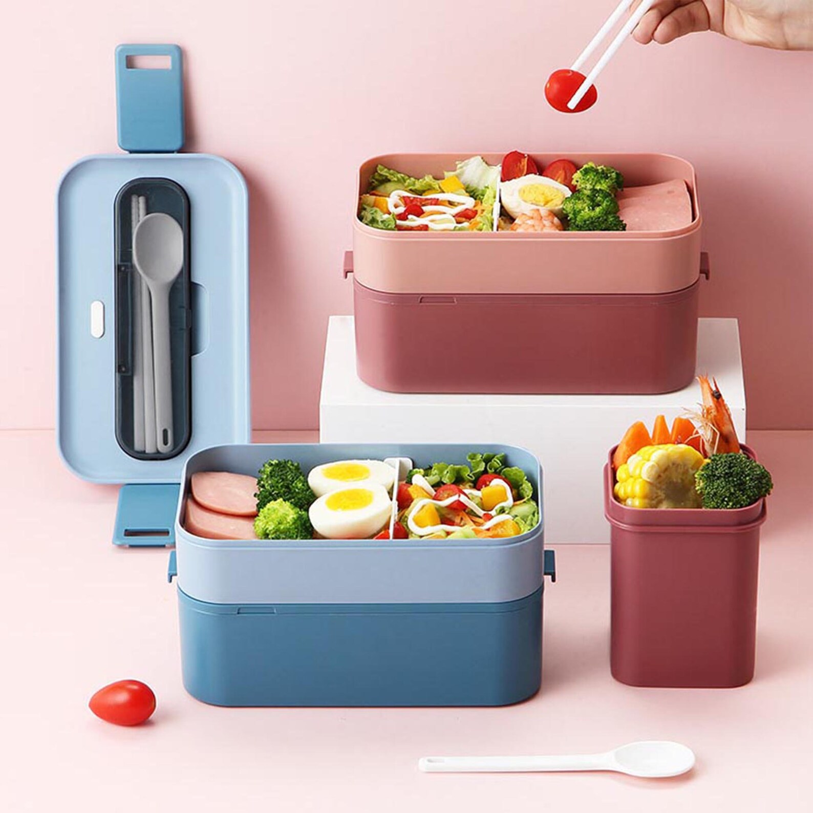 Multi-layer Reusable Lunch Box Setjapanese Bento - Etsy