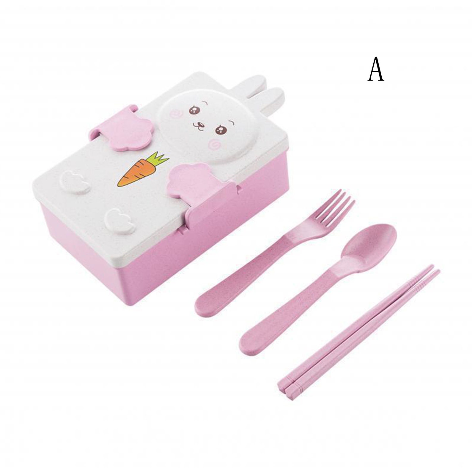 Cute Rabbit Bento Boxeco-friendly Bear Lunch Boxwheat Straw - Etsy