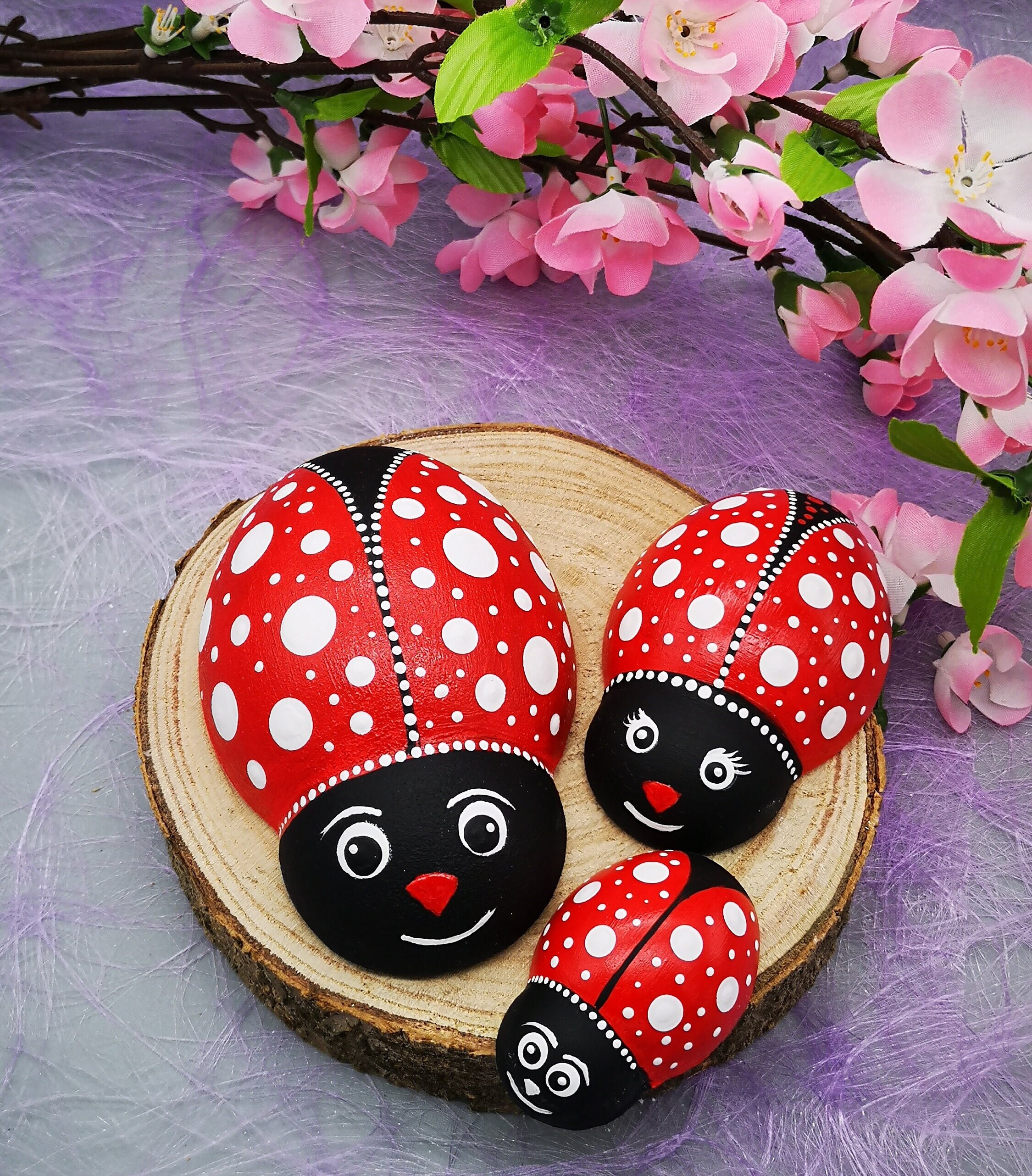 Ladybug Made of Concrete, Blank, Spring, Easter, Various Sizes ...