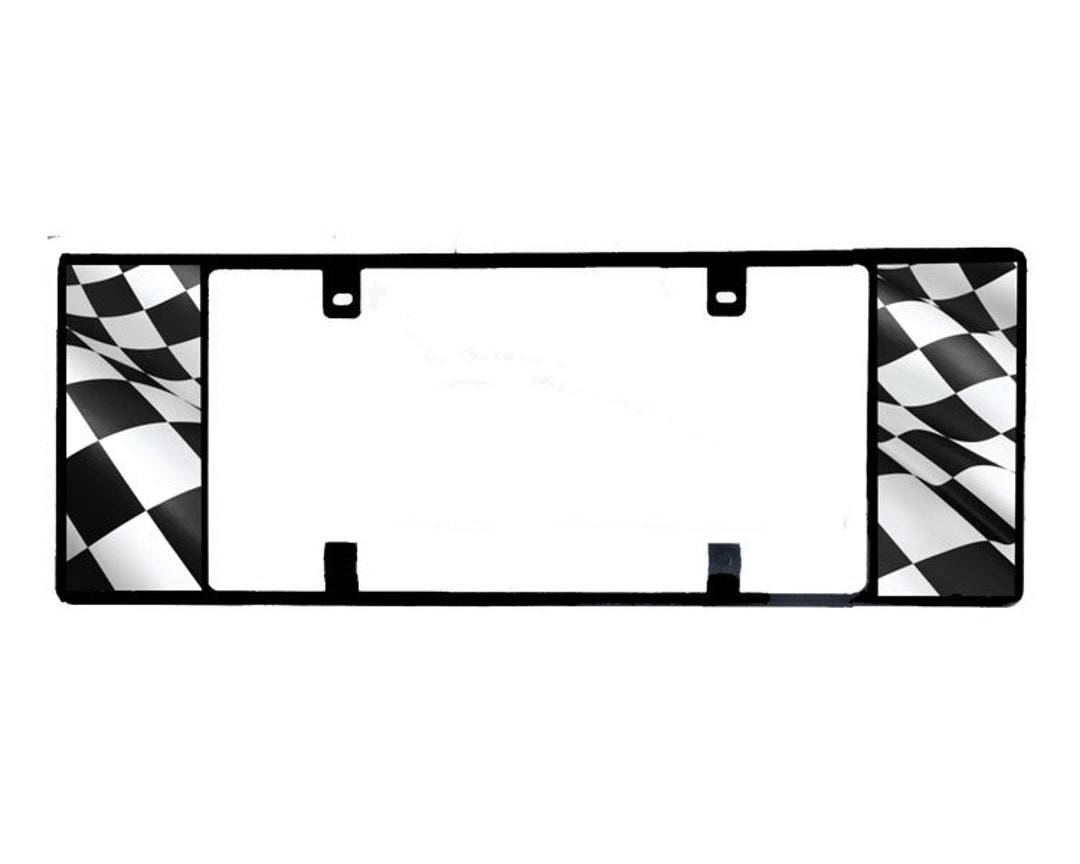 Checkered Flag Picture License Plate Frame - Etsy
