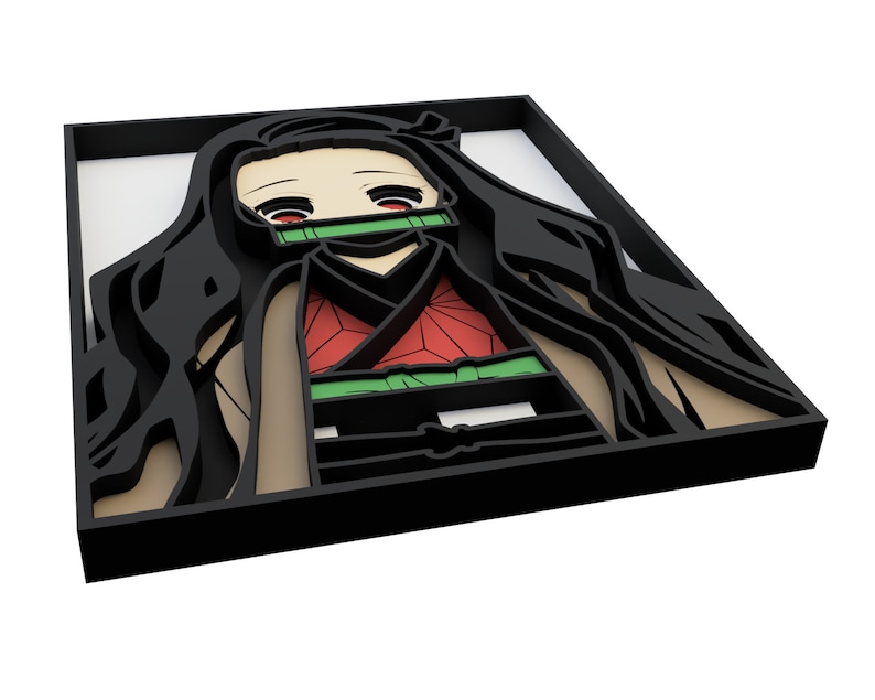 Nezuko Vector Layered Laser Cutting / Anime Multilayer Cnc Laser ...