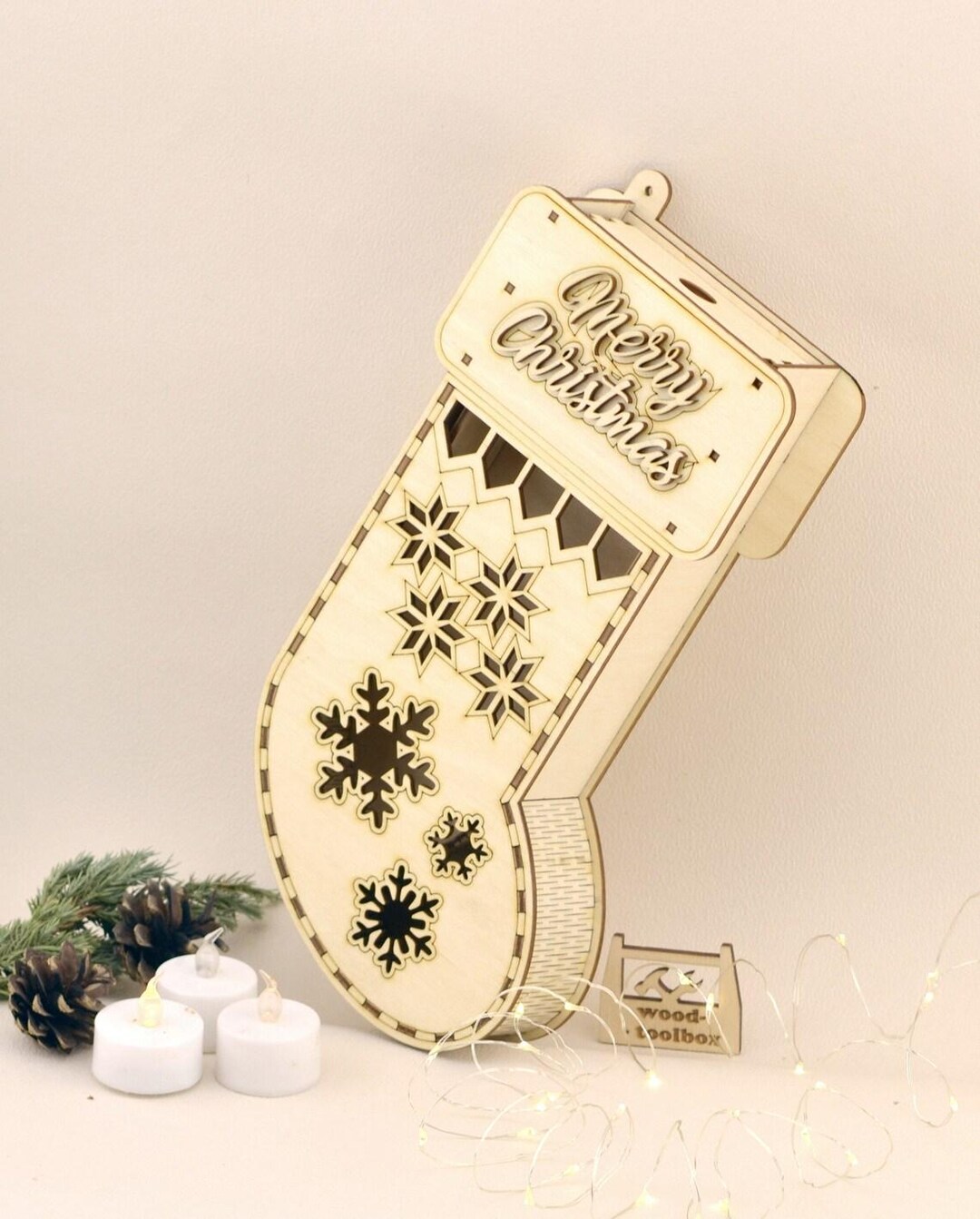 Christmas Stocking - Laser Files, Wooden Christmas Candy Box - Laser ...