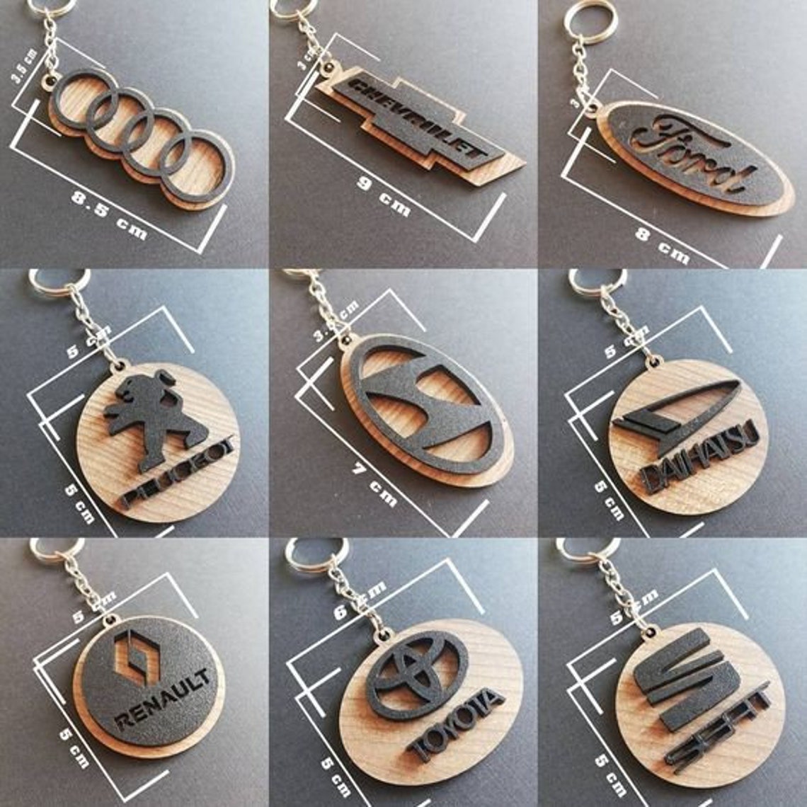 Car Keychains for Laser Cutting, Car Brand for Cnc Cutting, Dxf, Ai ...