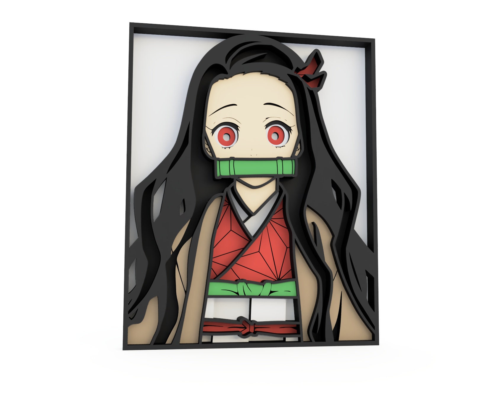 Nezuko Vector Layered Laser Cutting / Anime Multilayer Cnc Laser ...