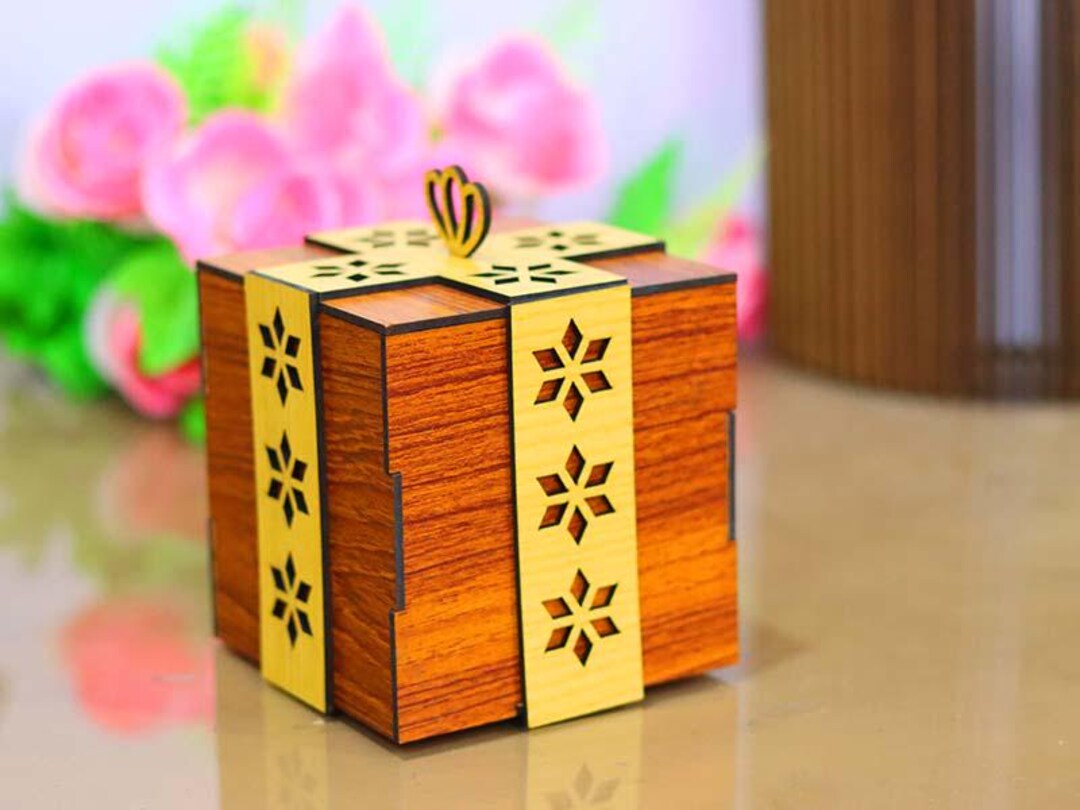 Laser Cut Gift Box Template Christmas Gift Box Birthday Gift Idea ...