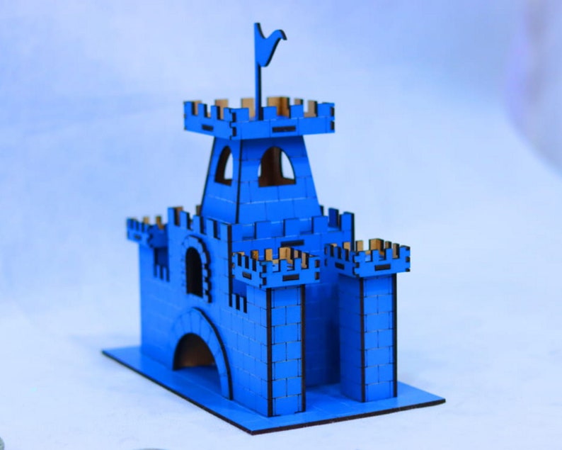 3D Medieval Castle Kit, Digital File for Laser Cutting in Dxf, Crd, Ai ...