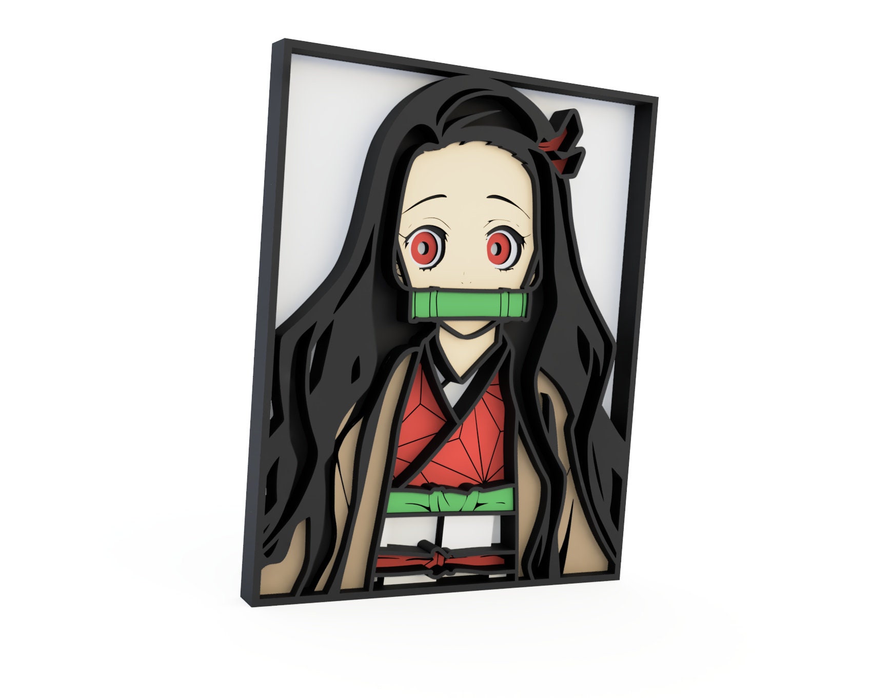 Nezuko Vector Layered Laser Cutting / Anime Multilayer Cnc Laser ...