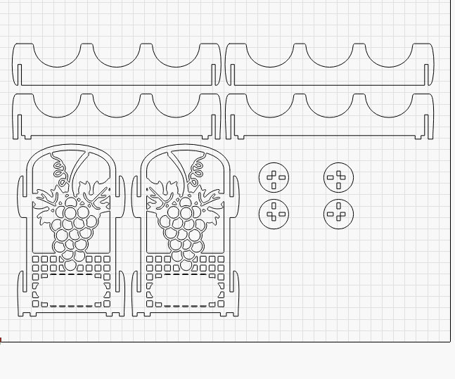 Wine Rack, Wine Stand for Laser Cutting, Wine Box, Wine Box, 6mm ...
