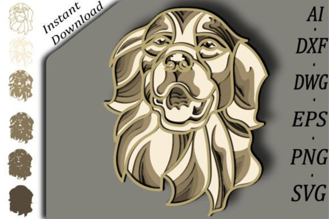 Labrador Retriever Multilayer Svg, Vector Laser Cut Files for Glowforge ...