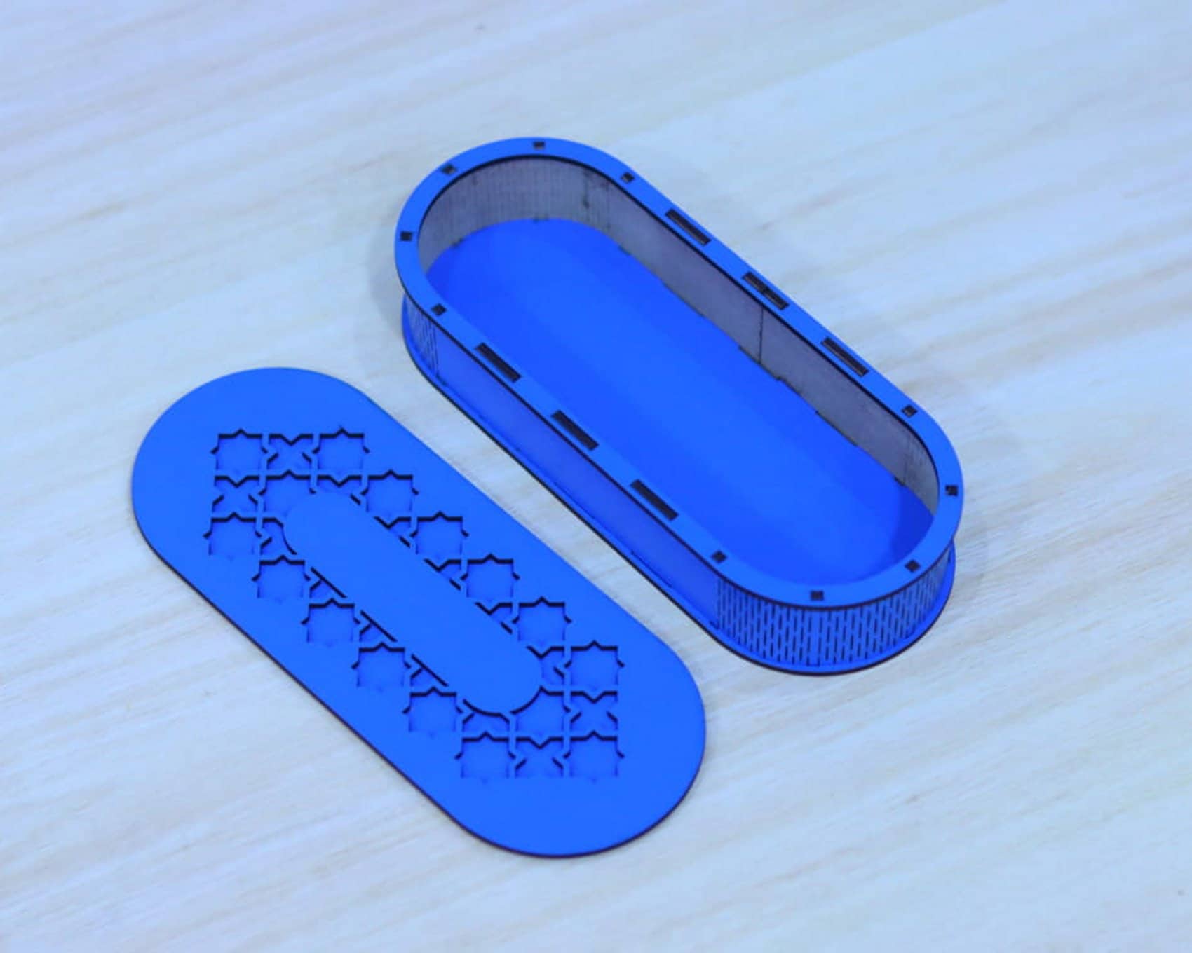 Wooden Packing Box With Rounded Corners: Digital Design for 3mm Laser ...